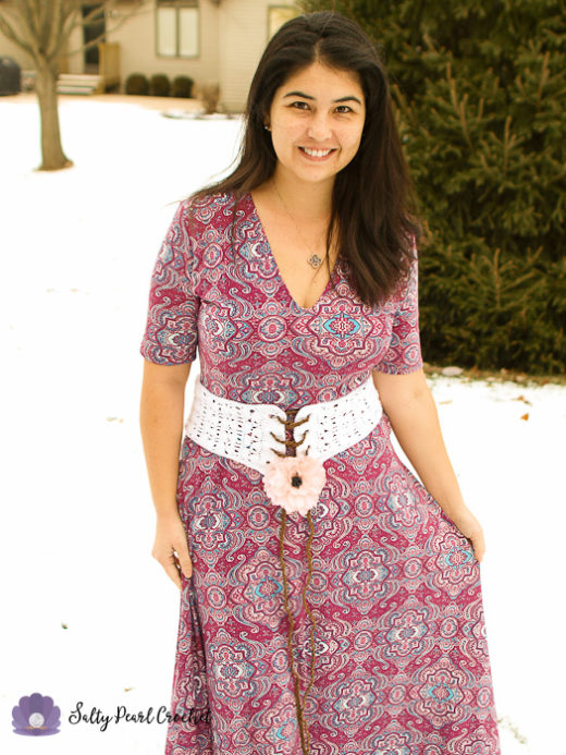 Clamshell Lace Corset Belt - a FREE Crochet Belt Pattern Designed for ...
