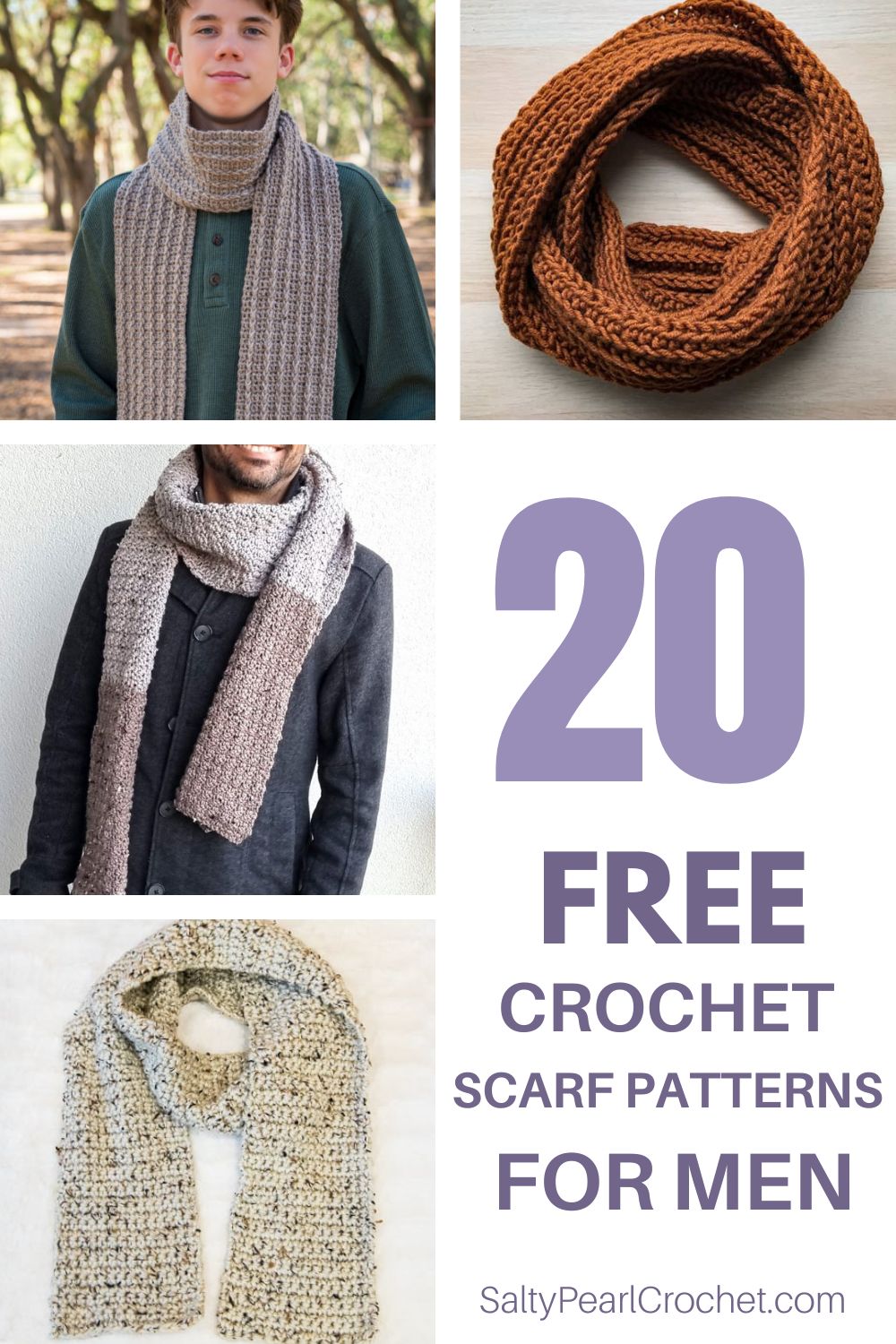 Crochet Mens Scarf Patterns • Salty Pearl Crochet