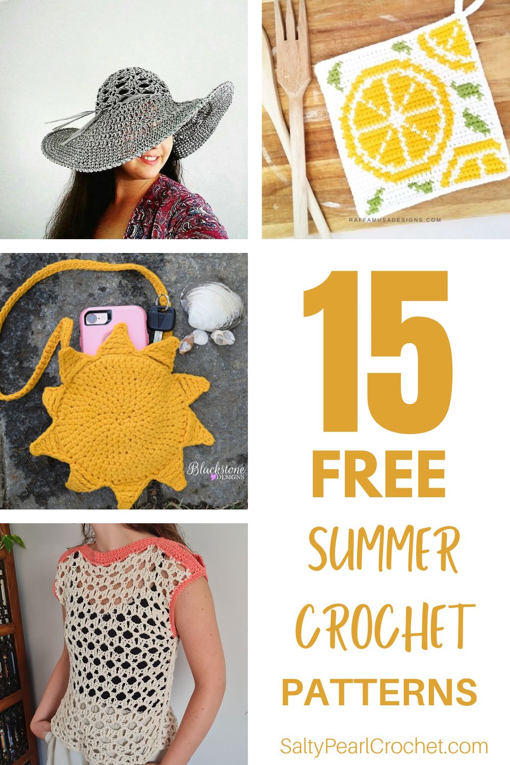 15 Free Summer Crochet Patterns • Salty Pearl Crochet