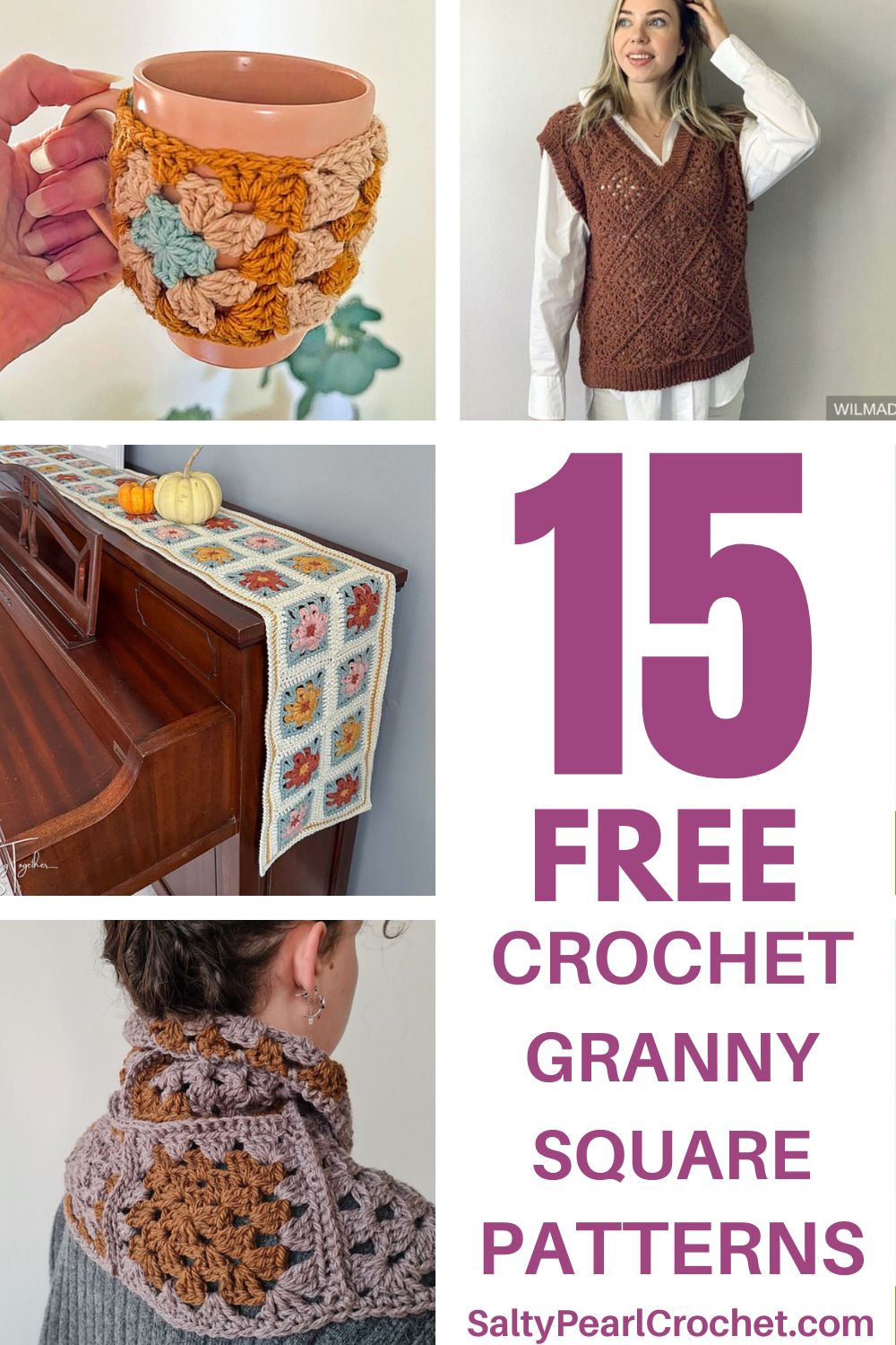 15 Free Granny Square Project Ideas • Salty Pearl Crochet