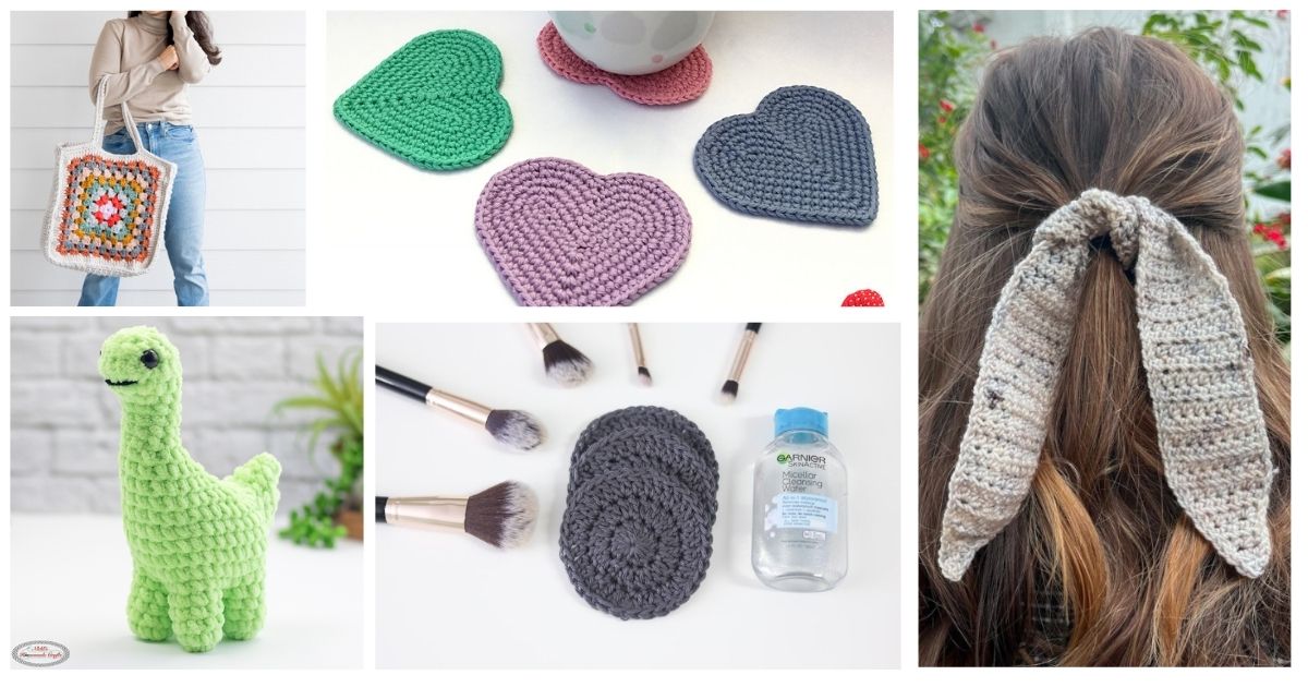 15 Free Beginner Crochet Patterns - First EVER Crochet Projects • Salty ...